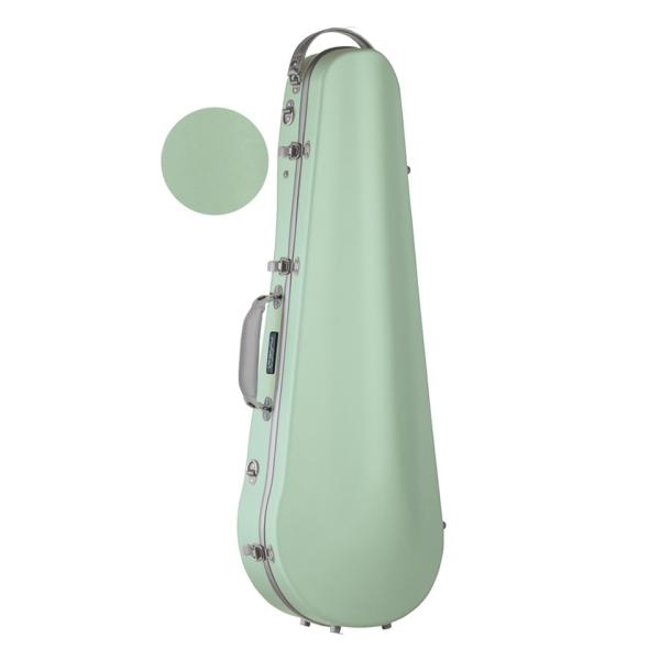 <div id="dtop">カーボン複合繊維を使用し、大幅な軽量化と高い剛性を実現したケース。スリムで軽く、強度も十分。留め具はわずか2箇所と開閉もラクラクです。小物入れは取り外しが可能。肩当はネックの下のスペースに収納できま...