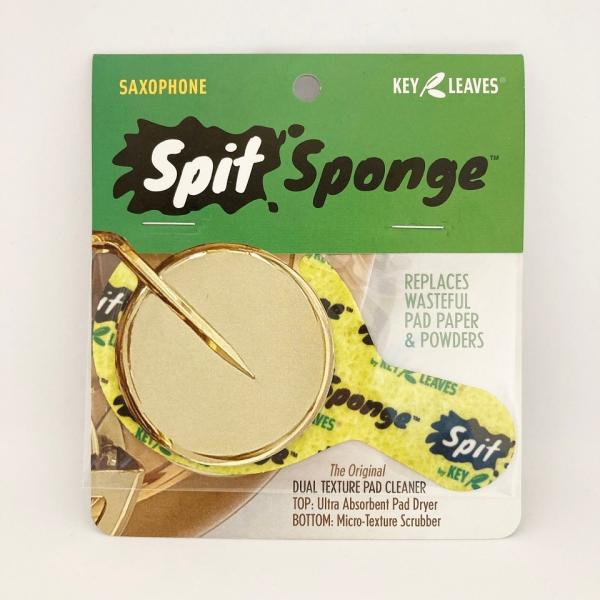 木管楽器のタンポ(パッド)の吸水＆クリーニングに大活躍のSpit Sponge！表面の"Ultra Absorbent Pad Dryer"をタンポ側にあてることで水分をよく吸水し、裏面の細かな凹凸がある"Micro-Texture Scr...
