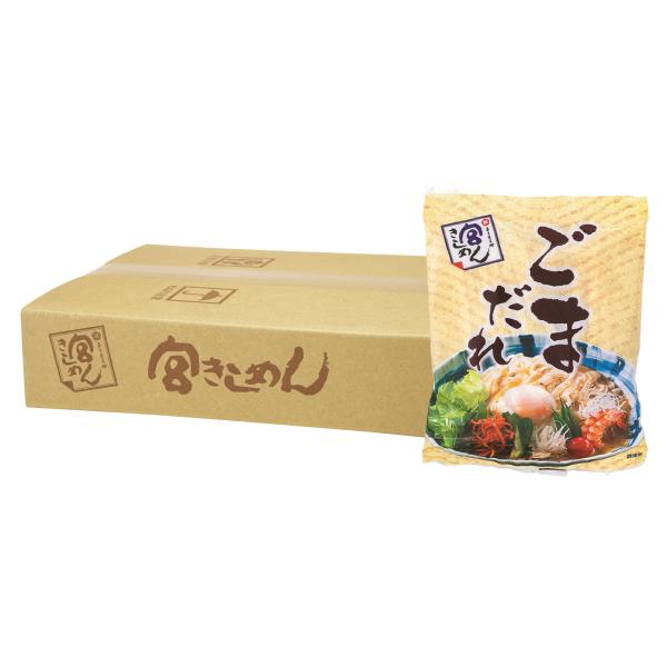宮きしめんが日本で初めて技術開発した折りたたみ式乾麺は折りたたんでじっくりと乾燥させることで、他の乾麺に比べ麺のうまみ(グルテン)がしっかりと封じ込められています。そのため、なめらかな舌ざわりとこしがお楽しみいただけます。ごまだれは酸味とご...