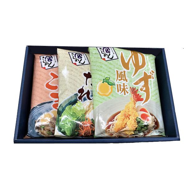 宮きしめんが日本で初めて技術開発した折りたたみ式乾麺は、麺の中に小麦粉のうまみがたっぷり含まれています。なめらかな舌ざわりとコシのある食感をお楽しみください。酸味とごま風味豊かなごまだれつゆに、しょうゆベースのさっぱりしたゆず風味つゆ、赤み...