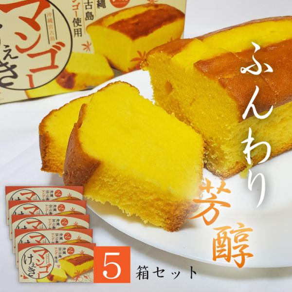 ●商品名：マンゴーケーキ●名称：洋菓子●内容量：308g●数量：5箱●賞味期限：製造日より70日●保存方法：直射日光、高温多湿を避け保存●原材料：小麦粉（国内製造）、砂糖、鶏卵、マーガリン、マンゴー、寒天、ショートニング、マンゴージュベ糖類...