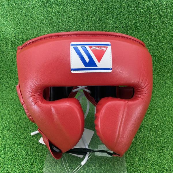 Winning FG-2900 ボクシングヘッドギア フェイスガードタイプ練習用定番ヘッドガード フェイスガードタイプ顎ベルト式、後頭部ヒモ式衝撃吸収素材を使用しています！！重量：270ｇカラー：赤サイズ:Mサイズご参考頭サイズcmL 54~59
