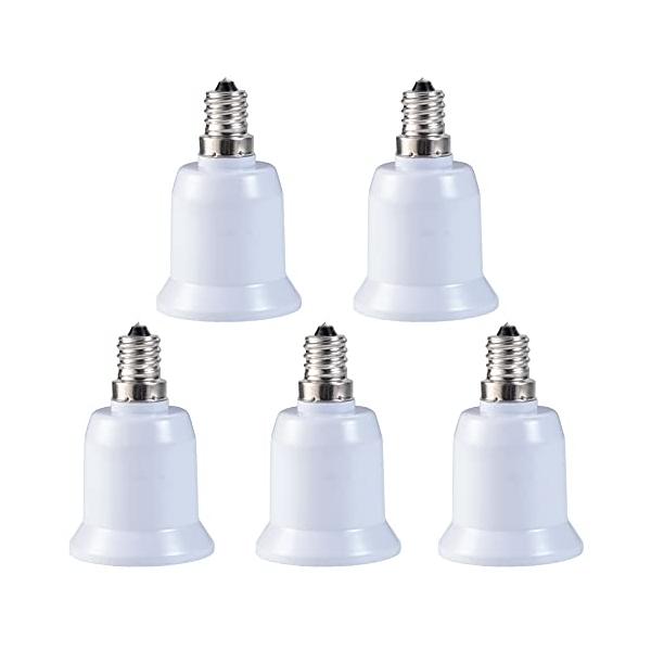 カラー：4mm5個入れ。E11口金変換 アダプタ E11  E26 へ 電球ソケット の 口金 E11  E27 変換 ソケットアダプターE11口金のソケットでE26 E27口金のLED電球や蛍光灯型の電球を使えるようにするアダプターです。...