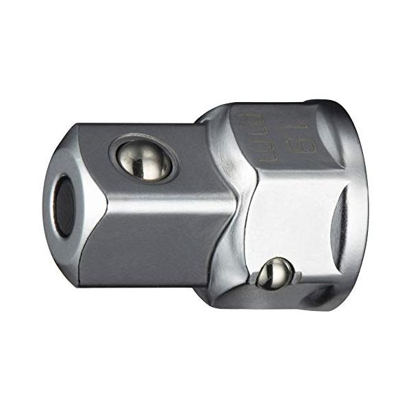 カラー：グレーサイズ：RA4:差込角:12.7mm(1/2")ラチェットめがねレンチ適応サイズ:19mm差込角:12.7mm寸法(D1):22mm、(L1):14mm、(L):31mm生産国:日本