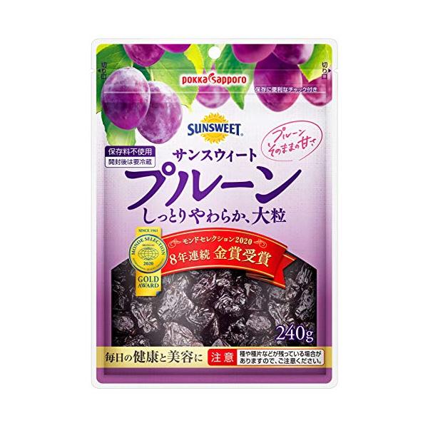 内容量:240gカロリー:225kcal原材料:プルーン商品サイズ(高さ×奥行×幅):220mm×27mm×155mm原材料の原産国:アメリカ
