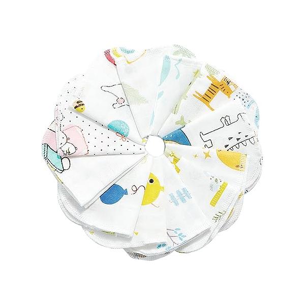 カラー：マルチカラーサイズ：20cmx20cmスタイル：かわいい名前付き名前が書ける便利なタブ付き、幼稚園や保育園などで自分のタオルを見つけやすく、なくす心配もありません。綿100%生まれたての肌に優しい天然素材で、洗うごとにやわらかくなっ...