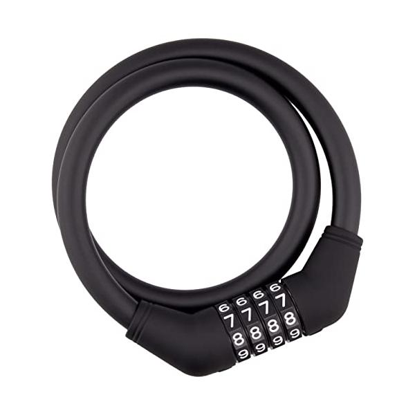カラー：ブラックスタイル：ダイヤル式ダイヤル式ワイヤー錠設定が簡単に出来るナンバーセット機構付サイズ:φ12×600mmパッケージ重量: 0.22 kg