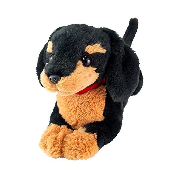 カラー：ミニチュアダックスブラックサイズ：Sスタイル：ミニチュアダックスBK本体サイズ: 約H18×W18×D39cm(寝そべっている状態)パッケージ重量: 0.42 kg商品モデル番号: P-1802対象年齢: キッズ