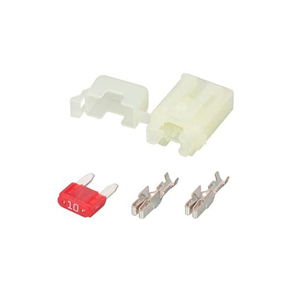 汎用ミニ平型ヒューズ用 | 連結可能ハーネス：AV0.85推奨ミニ平型ヒューズ(10A×1)付属ミニ平型ヒューズ用ヒューズホルダーです。電装品、電装回路の保護に。