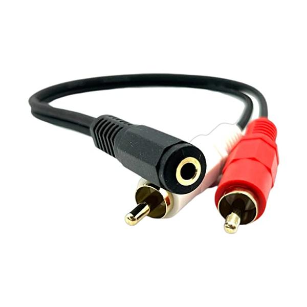 カラー：ブラック製造元/商品型番：カモン製 35SF-RM23.5mmステレオ(メス)RCA(オス)x2変換ケーブル/0.2m