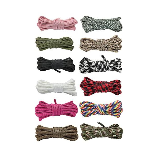 カラー：1サイズ：カラー【大容量の12色セット】セットは12色のの7ストランドデザインの12本カラーバリエーションが含まれています。長さは3ｍ、直径は4mm。カラフルなセットはさまざまなニーズを満たすことができます。