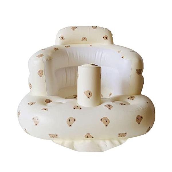 カラー：クマ【使いやすさ】空気で膨らますタイプのバスチェアです。膨らませたり縮めたりするのが簡単で、いつでもどこでも赤ちゃんの一時的な場所になります。【安定感抜群】人間工学に基づき、背もたれが合理的な高さとカーブ加減に設計されており、効果的...