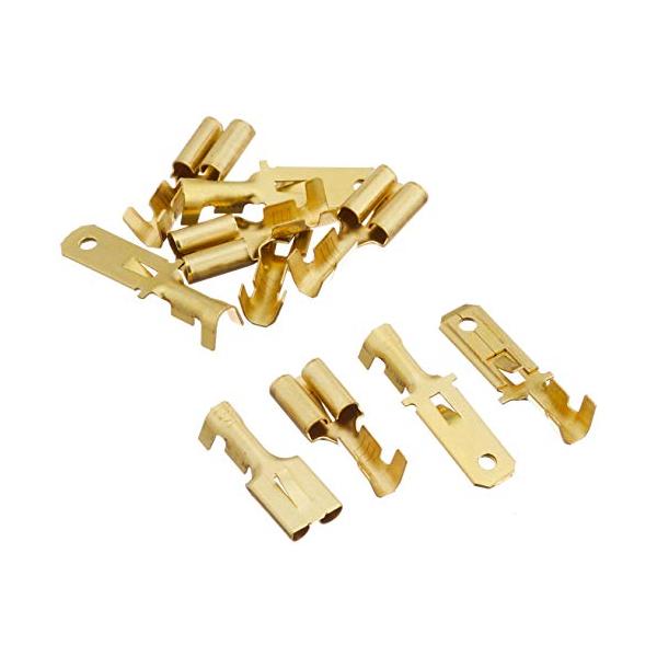 スタイル：平型/250型コネクター用適合電線 AV または AVS:0.5~2.0材質:黄銅製表面処理:防錆処理コネクター用平型端子のオス/メスセット。