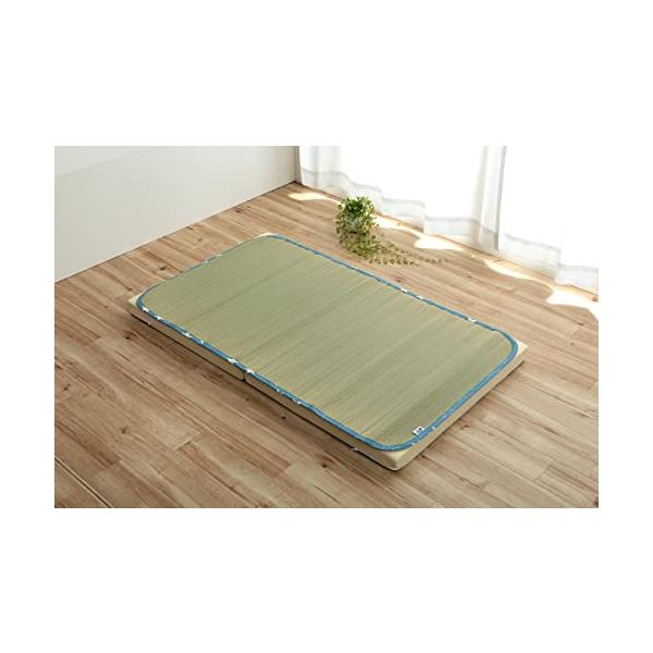 カラー：ブルー・星柄サイズ：70×120cmスタイル：ベビーシーツベビー用お昼寝シーツ（寝茣蓙シーツ）素材:い草商品の厚み：　約3mm生産国:日本(九州産い草使用)この商品はい草を使用している為、洗えません。