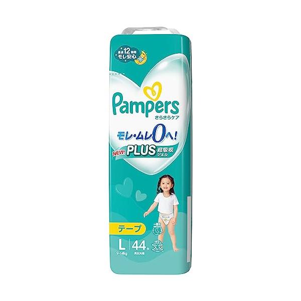 サイズ：L【NEW! パンパース さら さらケア テープ】PLUS超吸収ジェルとWモレガード　モレ・ムレ0へ！【NEW！超吸収ジェル】吸収ジェルを増量*。おしっこやゆるうんちをすばやく吸収・分散させ、赤ちゃんのお肌をさら さらに保ちます。 ...
