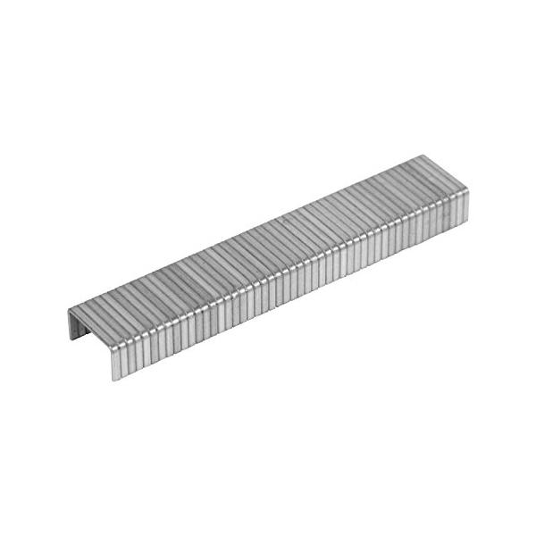 カラー：ステープルサイズ：足幅10mmスタイル：足長6mm入数:1000本入サイズ:足幅10mm・足長6mm・素材幅1.2mm表面処理:亜鉛メッキ主な適合機種:電動タッカーSET-901(4977292491419)・パワフルハンドタッカー...