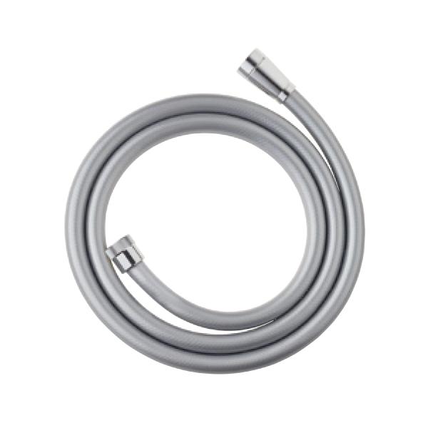 カラー：シルバー標準タイプの長さ1.6ｍシャワーホースです。シャワーヘッド取付金具は回転式のためホースがねじれません。シルバーのシャワーホースなので浴室になじみやすいカラーです。水栓とシャワーホース接続用のアダプター5個付き ※一部別売りア...