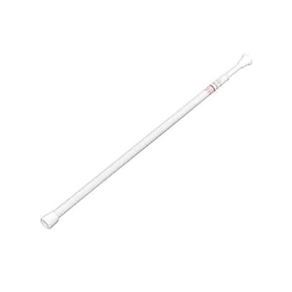 カラー：ホワイトサイズ：幅45~70cm棒の太さ（約）：直径13mm伸縮幅（約）：45〜70cm耐荷重（約）：幅45cm7kg、幅57cm5kg、幅70cm3kg材質：パイプ/塩ビ被覆鋼管、樹脂部分/ポリプロピレン・合成ゴム