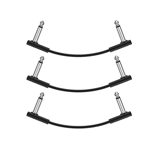 カラー：ブラックサイズ：平型3本群を抜く耐久性、エフェクター接続、パッチンぐに便利。21AWGの15cmパッチケーブルですエフェクター同士の接続により、ノイズを拾うことによる音質の劣化を最小限に抑え、音のバランスを保つことができますコアオー...