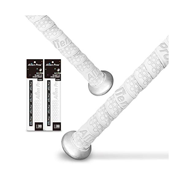 カラー：2枚?みのホワイトサイズ：2枚?みスタイル：2枚?みのホワイトプレカットだから交換が簡単：Alien Prosの野球用バットグリップテープを使用すると、1分以内にあなたのバットが新品のように生まれ変わります。剥がして、貼って、使うだ...