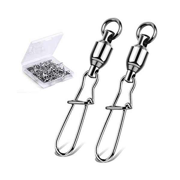 カラー：#(35KG)30個サイズ：4#(35KG)40個【高強度＆優れた耐久性】スイベル全体は錆防止可能で、強度に優れたステンレスで細工され、高強度で金属疲労による大物のバラシを防ぎながら長く使うこともできます。【高速回転可能】より効果的...