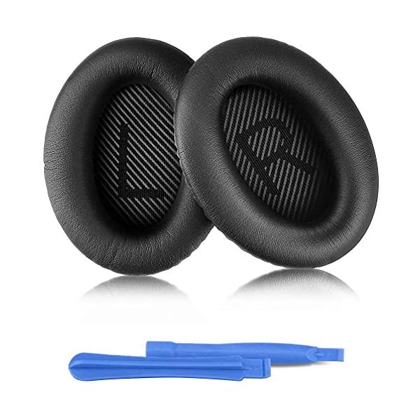 カラー：ブラック【イヤーパッド対応機種】：専門はBose QuietComfortQC45 /QC35II / QC35 /QC25 / QC15 /QC2 / AE2 / AE2i / AE2w / SoundTrure / SoundL...
