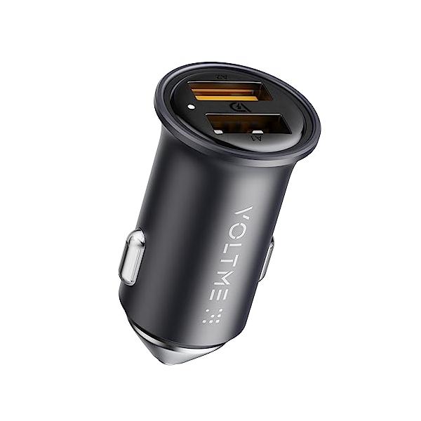 カラー：ブルー2台同時に充電:USBポートを2ポート搭載し、1ポートあたり最大2.4A、2ポート合計4.8A（24W）のハイスピード充電が可能です。自動車のアクセサリソケットからUSBポートを介してスマートフォンやタブレットを充電できる車載...