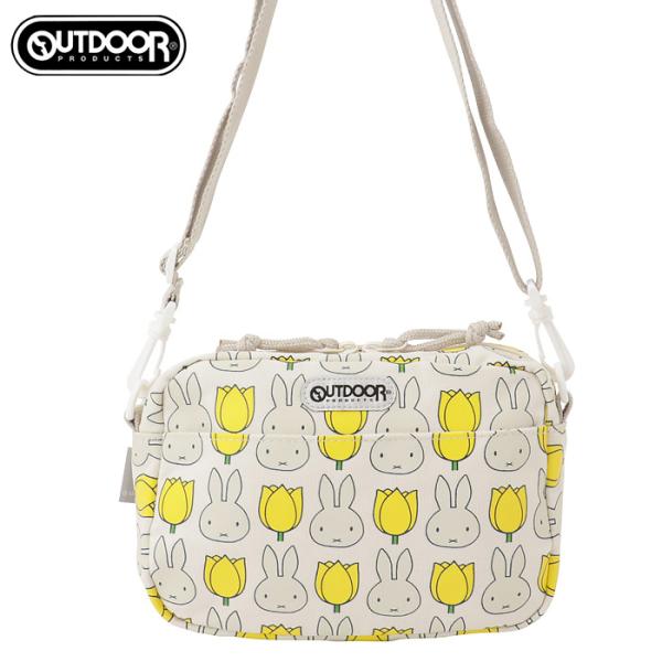 アウトドア ミッフィー ショルダーバッグアウトドアとミッフィーのコラボバッグ。チューリップ柄がかわいいデザイン。コンパクトサイズ！軽量、軽い、便利、丈夫なショルダーバッグです。普段使いから、アウトドア、スポーツ、旅行 お出かけ 等にオススメ...