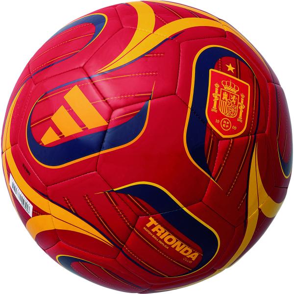 スペイン代表モデルの2号球サッカーボール。小学生未満のキッズモデル。【メーカー】アディダス【商品名】トリオンダ スペインライセンス 2ゴウ【品番】ADF227SP【カラー】ビビッドレッド【素材】人工皮革製法/ミシン縫い