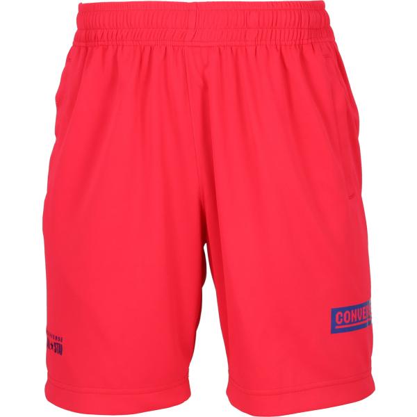 コンバースのバスパン。合わせやすいシンプルロゴ。柔らかな肌触りに吸汗速乾を兼ね揃えたスポーツ向けアイテム。【メーカー】コンバース【商品名】5F_プラクティスパンツ(ポケットツキ)【品番】CB252860【カラー】レッド【素材】ポリエステル1...