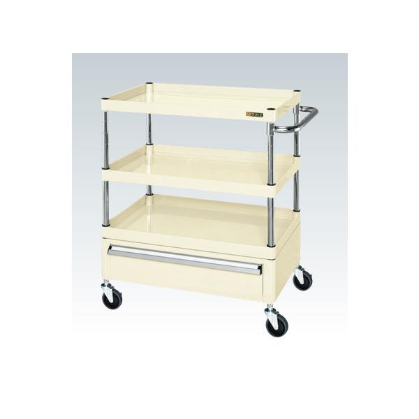 <<商品概要>>商品名： ＣＳパールワゴン（中量タイプ・引出し付）型番： CSP-7583CSEIサカエコード： 324458JANコード： 4549347246161<<商品説明>>●ボルト...