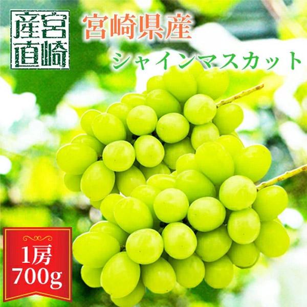 【内容】 朝穫れ　宮崎県産 シャインマスカット【サイズ】 700g【個数】 1房【見た目の状態】秀品【産地】 宮崎県小林市【賞味期限】1週間程度※保存状態によって変わります。【保存方法】日光の当たらない風通しの良い場所に保管してください。【...