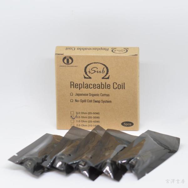 Innokin(イノキン)iSubシリーズ専用交換コイル0.5Ω　20ｗ-35ｗ