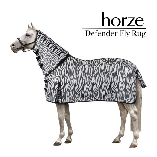 【発売日：2026年07月27日】HORZEDefender Fly Rug zebra　科学の力で虫をシャットアウト！愛馬をストレスから守るゼブラ柄フライラグゼブラ柄のコントラストのある縞模様が飛来する虫の視覚を混乱させ、吸血虫や不快な虫...