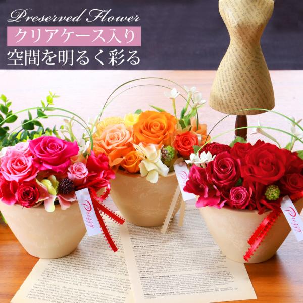 ■商品説明美しく開花した豪華な大輪バラと、大きくあしらったグリーンが印象的。スタンダードで安心感のあるデザインは年齢を問わず人気の贈り物です。クリアケース入りなのでそのままでも飾れます♪長持ちするプリザーブドフラワーだからこそ、埃から守れる...