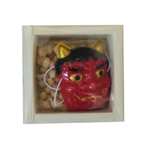 2月3日節分用の福豆商品。マス入り福豆＋赤鬼のミニお面付き！紙製のマスなのでコスト削減！お手軽に本格的な節分の豆まきが行えます。 ※画像はあくまで参考画像となります。・商品の発送までには3〜7日のお時間を頂く場合がありますので予めご了承下さ...