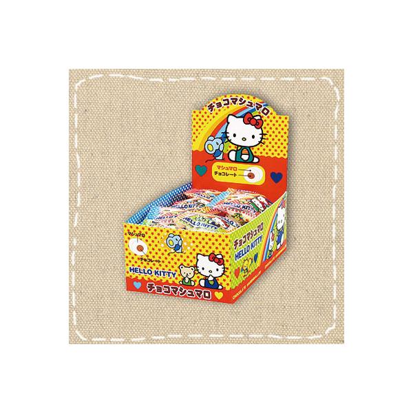 希望小売価格:12円×30個　税別厳選された材料をふんだんに使用し、風味豊かに仕上げられたマシュマロお菓子。ふんわりおいしいチョコクリーム入り！キティちゃんパッケージに一個包装された商品、30個入りBOX販売。※画像はあくまで参考画像となり...