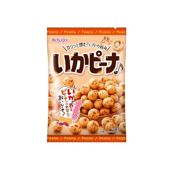 希望小売価格:200円×12袋　2,400円(税別)ピーナ♪に生まれ変わったいかピーナ♪。ピーナッツを丁寧に衣で包み、直火でじっくり焼き上げました。衣には贅沢に本物のいかを練りこんだ、素材の旨みが楽しめる心弾む♪おいしさです。※画像はあくま...