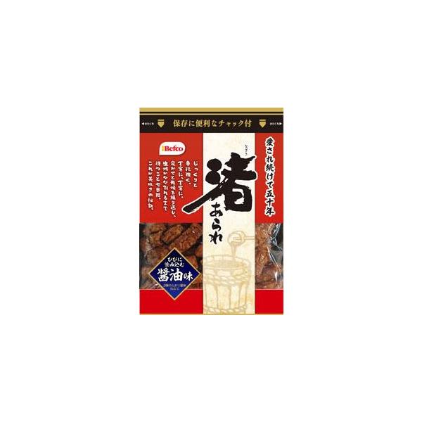 希望小売価格：220円×6袋 1,320円（税別）おかげさまで発売50周年！渚あられ しょうゆ味 90gです。自然ひびが作り出すカリカリっとした固めの食感と 2種のたまり醤油の深い味わい。香ばしく歯ごたえの良い食感に仕上げた、ひとくちサイズ...