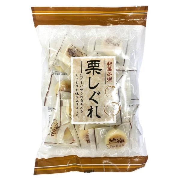 ★代引きは不可となります。希望小売価格：290円（税別）×120袋自家製の白あんを、しっとりと焼き上げたお菓子です。「栗しぐれ」は、栗餡を包んだしぐれ生地の和菓子です。しぐれ生地のひび割れが、雨の様子に似ていることから名付けられました。栗の...