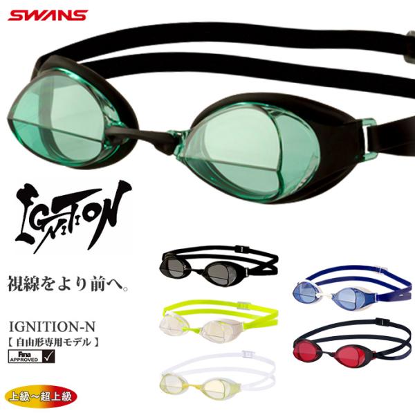 ■大会出場可能なWORLD AQUATICS（FINA）承認モデル■競泳用クッション付きゴーグル　IGNITION-N■IGNITION イグニッション 自由形専用モデル■カラー （可視光線透過率）ＳＭＢＫ：スモーク （30％）ＮＡ／W：ネ...