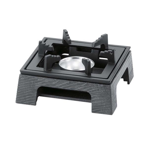 黒 M11-096　外寸：161×161×H79mmこんろ材質：アルミ合金枠材質：ポリプロピレン食器洗浄機使用可※火皿は別売です。