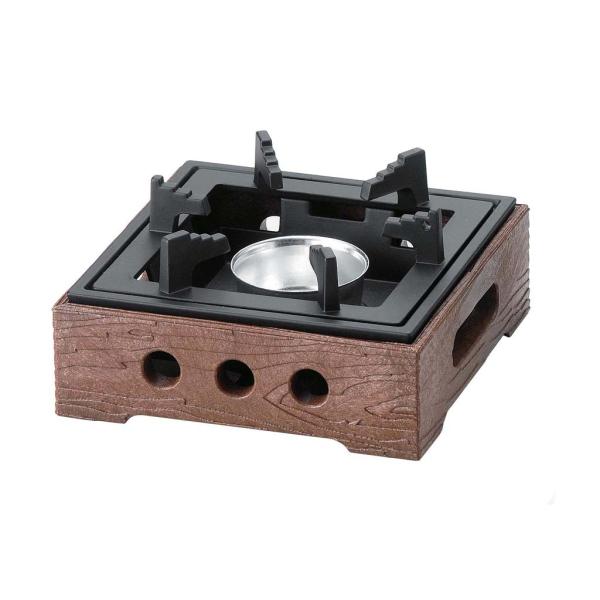 茶 M11-503　外寸：159×159×H78mmこんろ材質：アルミ合金枠材質：ポリプロピレン食器洗浄機使用可※火皿は別売です。