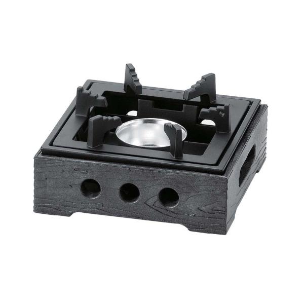 黒 M11-504　外寸：159×159×H78mmこんろ材質：アルミ合金枠材質：ポリプロピレン食器洗浄機使用可※火皿は別売です。
