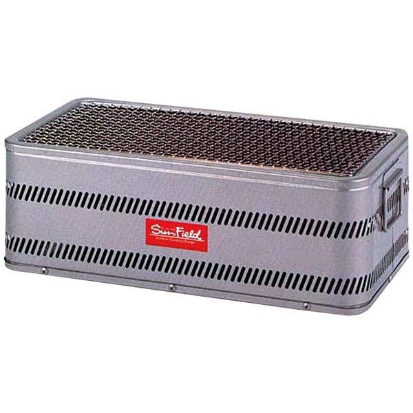 外寸：450×240×H164mm重量：3.5kg材質：鉄・18-0ステンレス付属品：焼アミ205×410×1枚水コンロは炭火の持つ遠赤外線効果で、一層おいしく焼きあがります。二重遮熱構造、水冷方式により安心して本格的な炭火焼きが楽しめます。