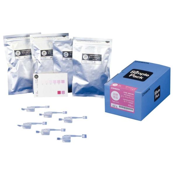 外寸：83×38×H10mm測定項目：遊離残留塩素測定範囲：0.1〜5mg/? 8段階呈色：淡桃→濃桃反応時間：10秒入数：48識別記号：C?O＜用途＞簡易水道水、井戸水、ビルの貯水槽など、飲料水の管理やプール水の検査などに使用できます。水...