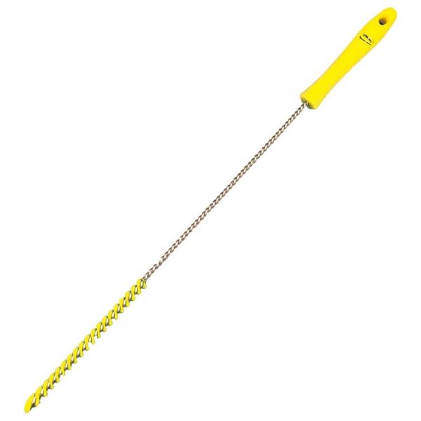 サイズ：φ10×500mm芯部材質：ステンレスフィラメント材質：ポリエステルグリップ材質：ポリプロピレン●シンクなどの配管や手の届きにくい隙間の洗浄に最適です。●握りやすいグリップで、さらに使いやすくなりました。