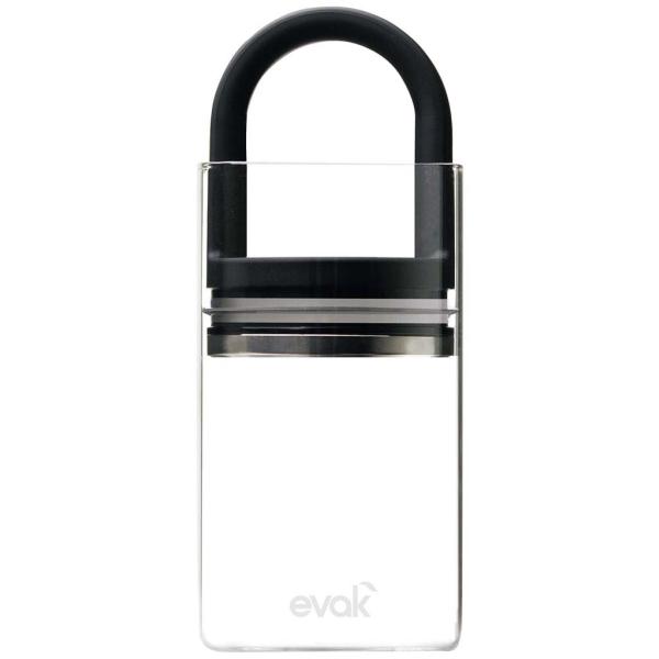 24oz PP09-EDSBKR容量：680ml外寸：110mm高さ：220mmハンドル材質：ABS、シリコン本体材質：ガラス●ハンドルを押し下げるだけで容器内の空気が簡単に抜け保存できます。●コーヒー豆やパスタなどの保存に便利です。