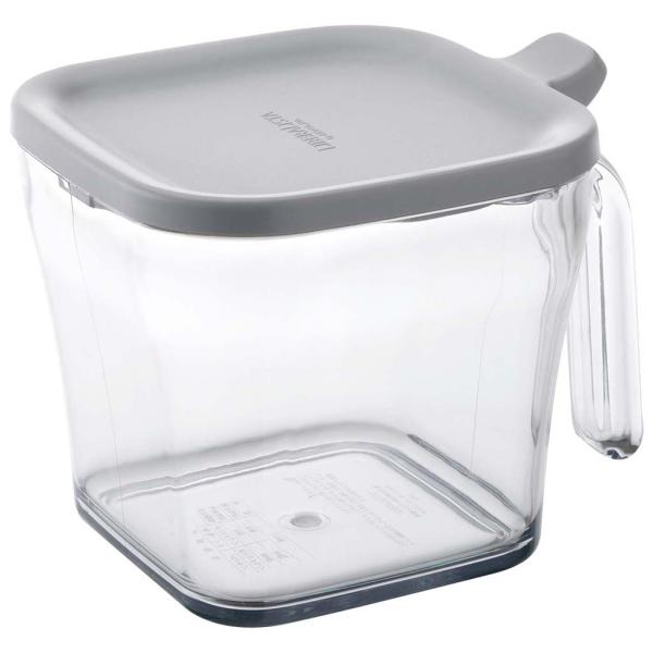 外寸：112×145×H106mm容量：720ml蓋・スプーン・本体材質：ポリスチレンパッキン材質：発泡ポリエチレン●ポットには小さじ1杯分のスプーンが付いており、ポットの口に収納できるので手を汚さずに使用できます。