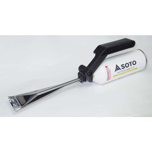 サイズ：66×110×H400mm重量：155g(ボンベ未装着時)火炎温度：約1,300℃燃焼時間：約100分点火方式：マッチ点火カートリッジボンベ：専用ボンベST-720(商品コード：e1838310) 1本付●幅広火口で取っ手が離れてい...